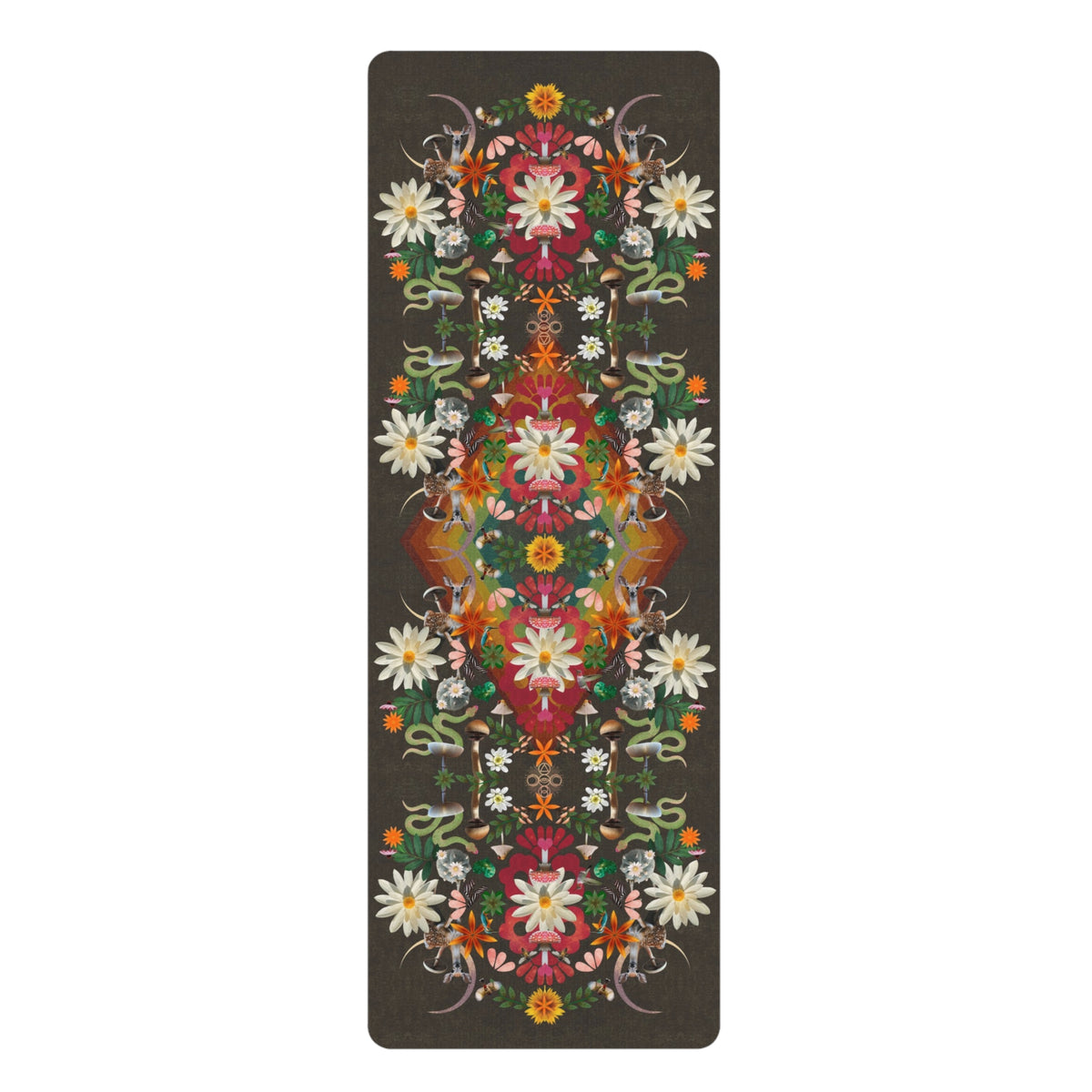Cosmic Collage Mexican Otomi Design | Yoga Mat