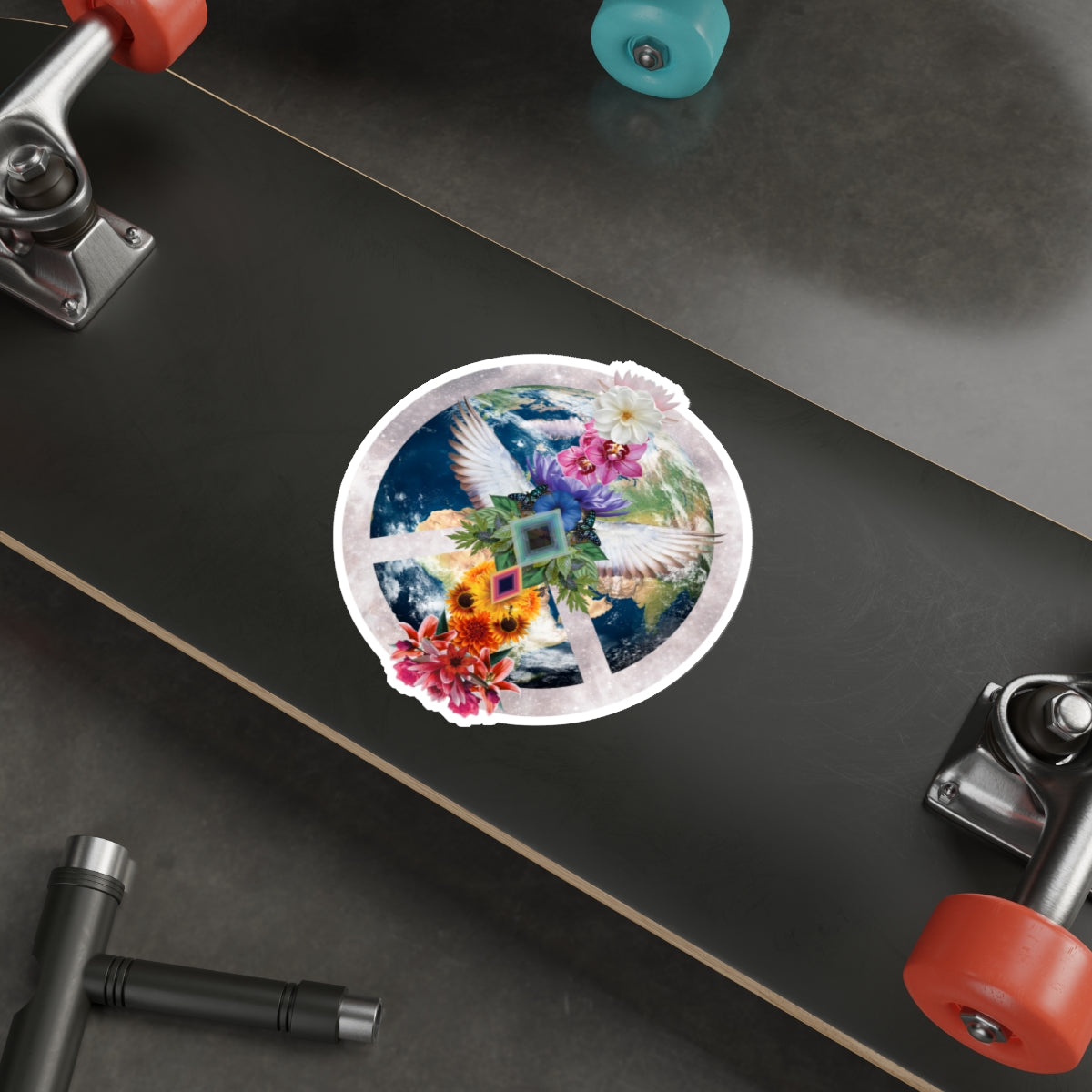 World Peace Floral Chakras | Vinyl Sticker – Cosmic Collage