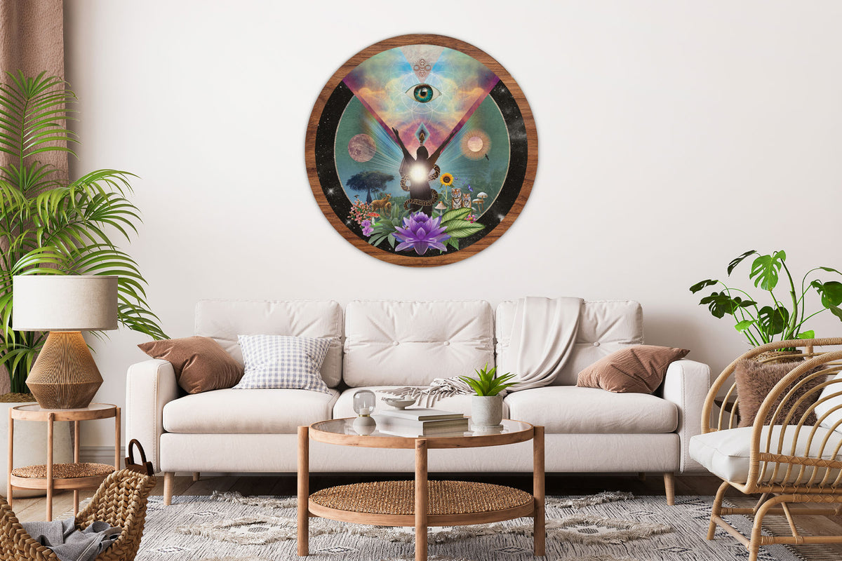 Infinite Channel | Wood Mounted Canvas | Bespoke Art – Cosmic Collage